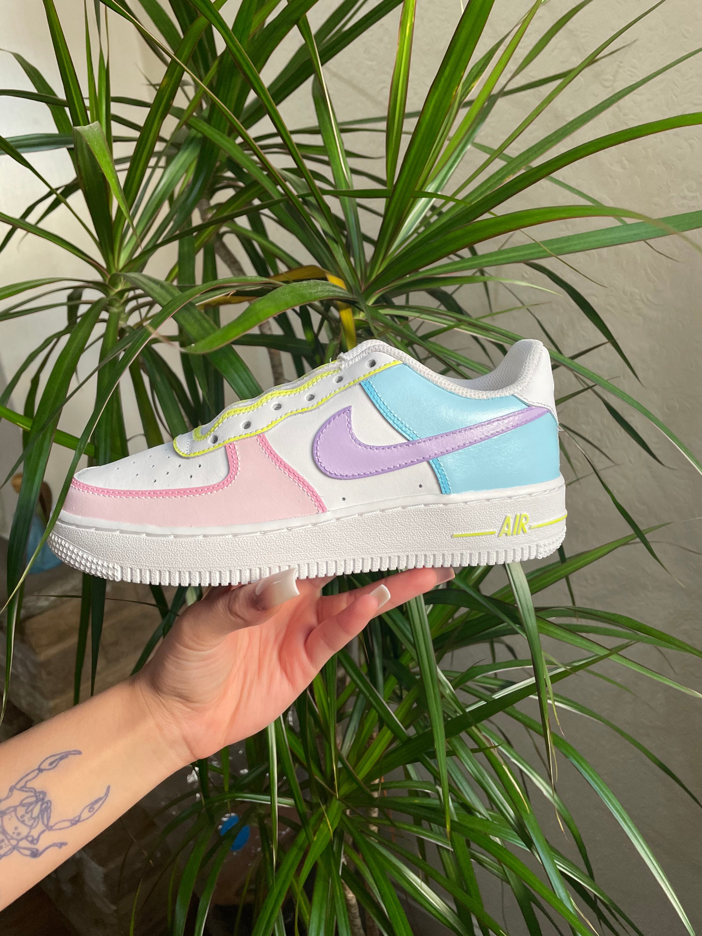 Multicolour Hand Painted Customised Af1’s Shoes - Etsy