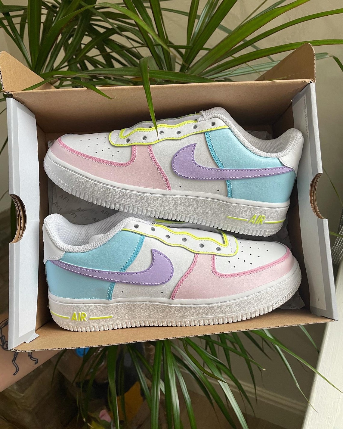Multicolour Hand Painted Customised Af1s Shoes - Etsy