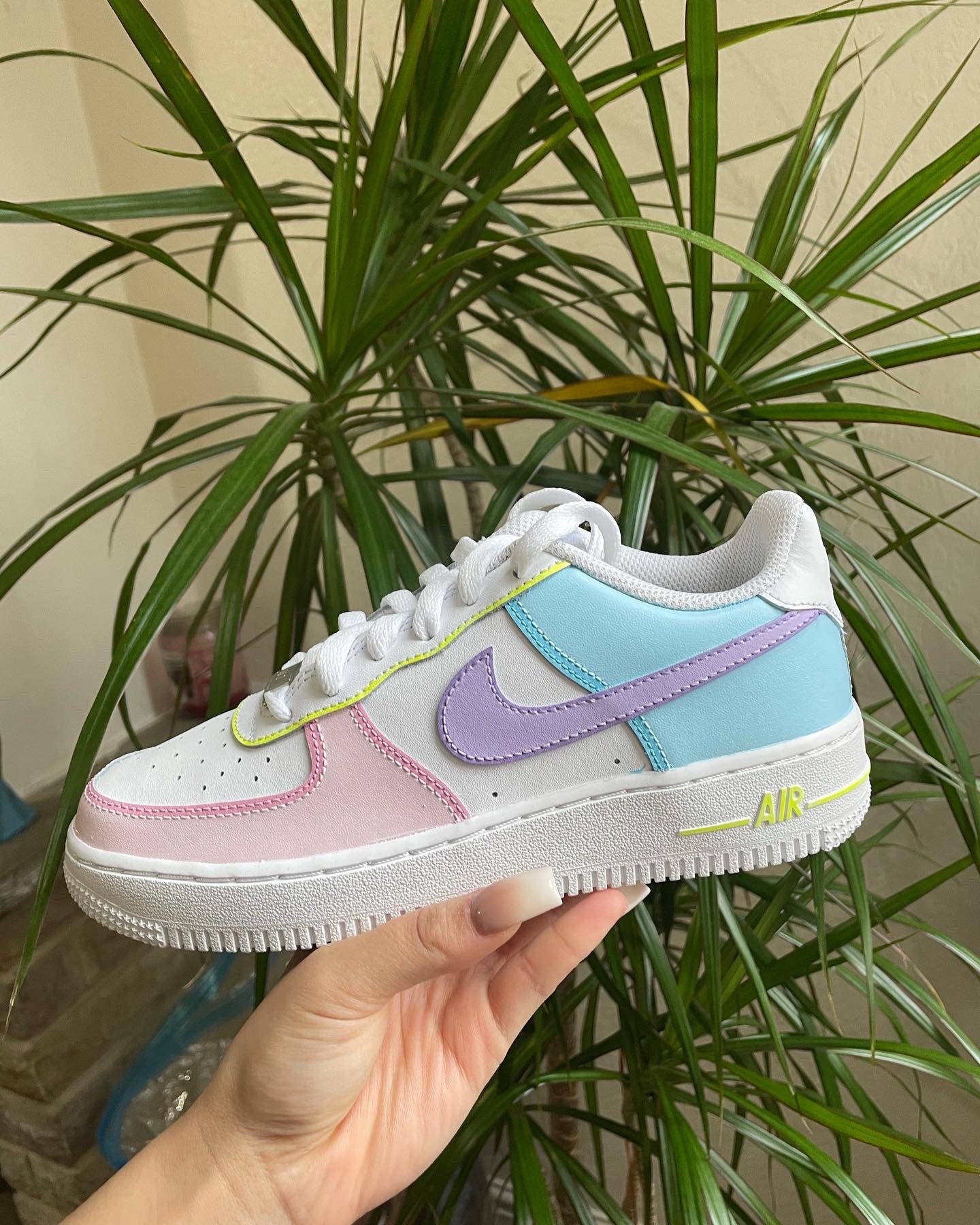 Multicolour Hand Painted Customised Af1s Shoes - Etsy