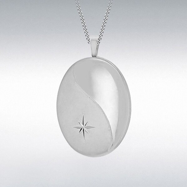 Silver Oval Locket - Etsy