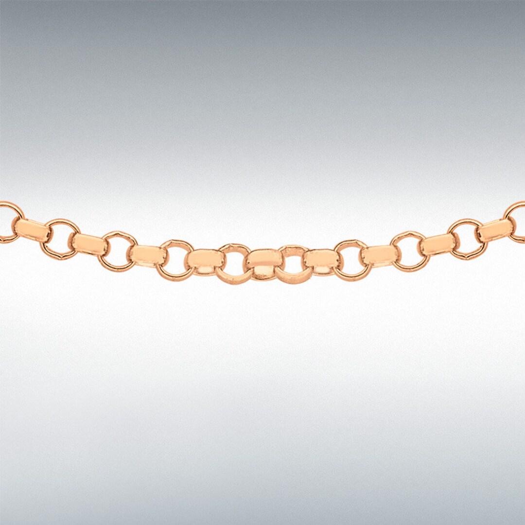 9ct Rose Gold Belcher Rolo Chain Necklace Unisex Classic - Etsy