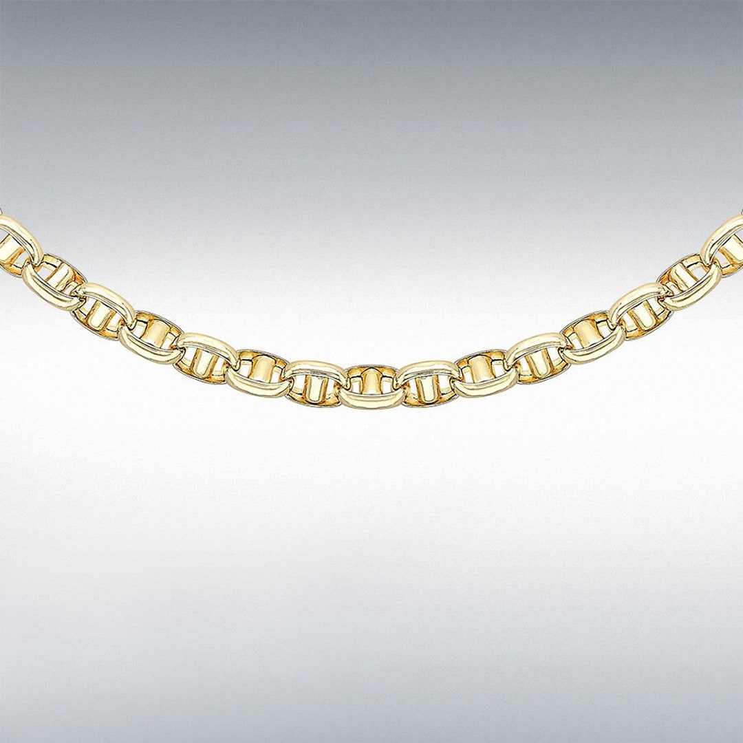 9ct Gold Rambo Necklace Classic Chain Design Women's - Etsy