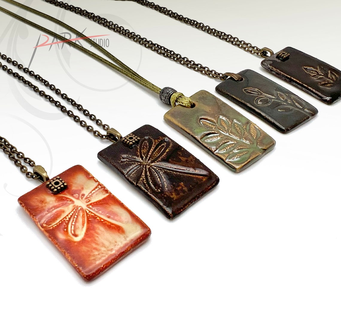 Ceramic Jewelry, Necklace, Handmade Pottery Pendant each Necklace - Etsy