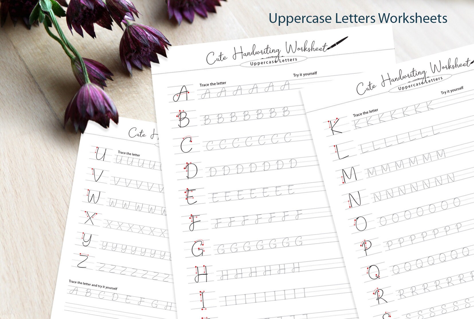 Cute Cursive Handwriting Practice Worksheets / Printable Handwriting ...
