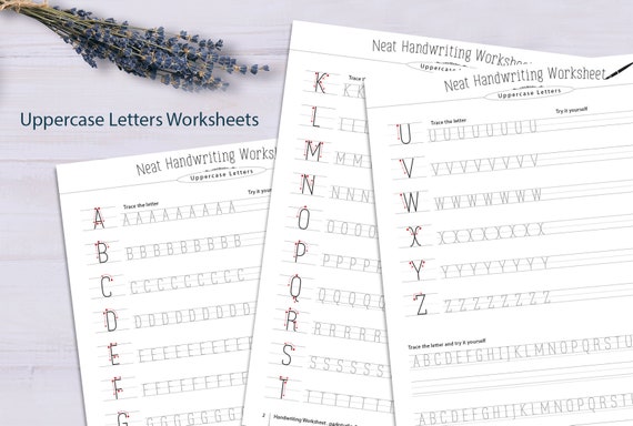Neat Handwriting Practice Worksheets Printable Handwriting Workbook V7 ...