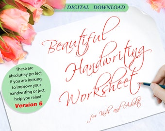 Beautiful Cursive Handwriting Practice Worksheets / Printable ...