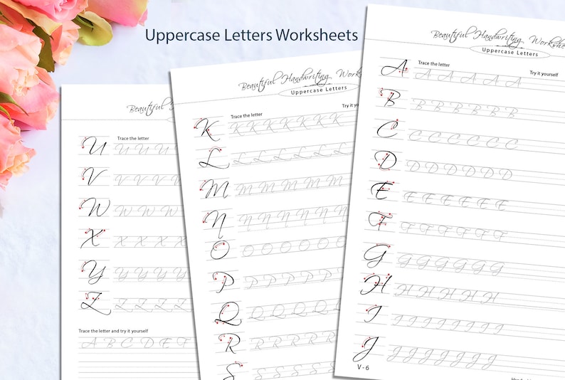 Beautiful Handwriting Practice Worksheets / Printable Handwriting ...