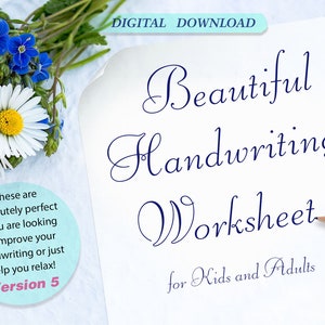 Beautiful Handwriting Practice Worksheets / Printable Handwriting ...