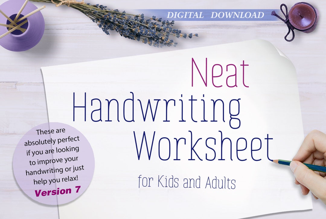 Neat Handwriting Practice Worksheets / Printable Handwriting Workbook ...