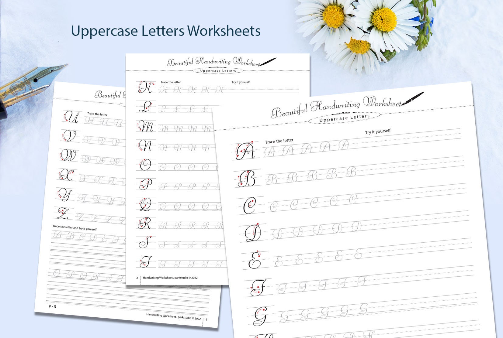 Beautiful Handwriting Practice Worksheets / Printable Handwriting ...