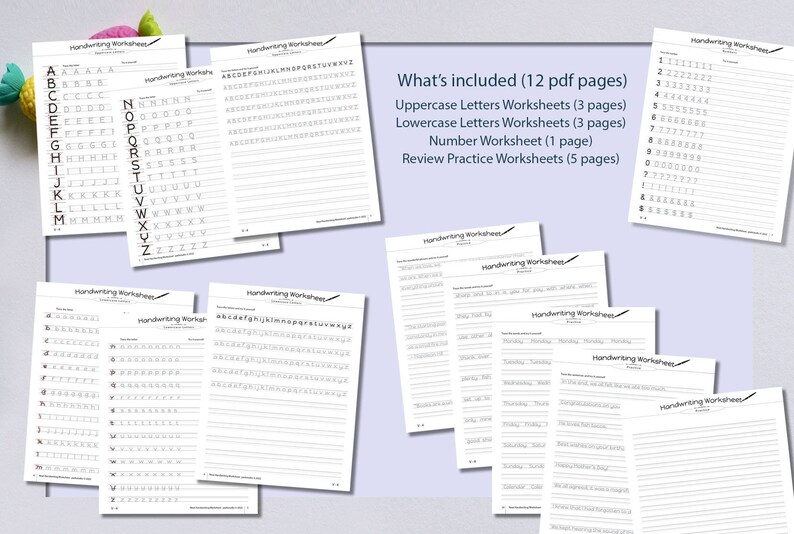Neat Handwriting Practice Worksheets / Printable Handwriting - Etsy