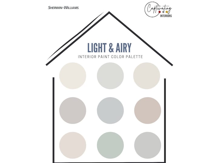 Light & Airy Neutral Paint Color Palette Designer-curated - Etsy