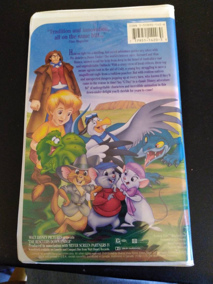 Walt Disney Classic the Rescuers Down Under VHS Black Diamond - Etsy