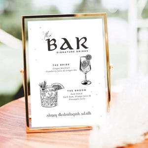 LOTR Wedding Bar Menu Template - Etsy
