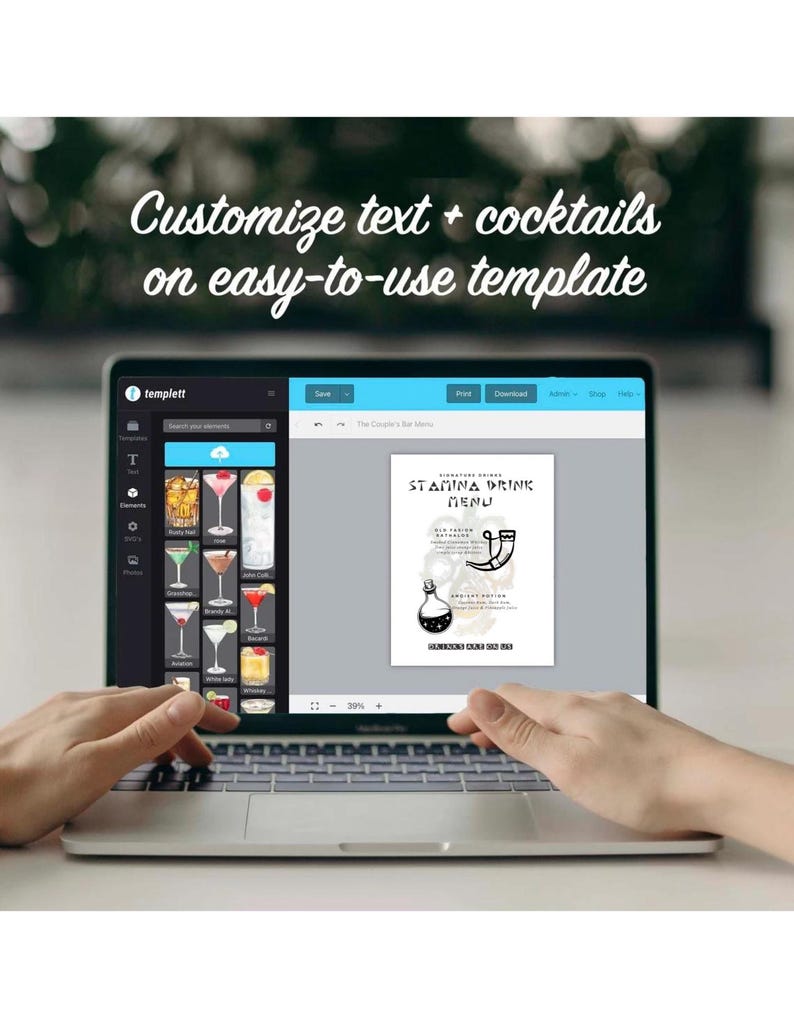 Monster Hunter Drink Menu - Canva Template - Etsy