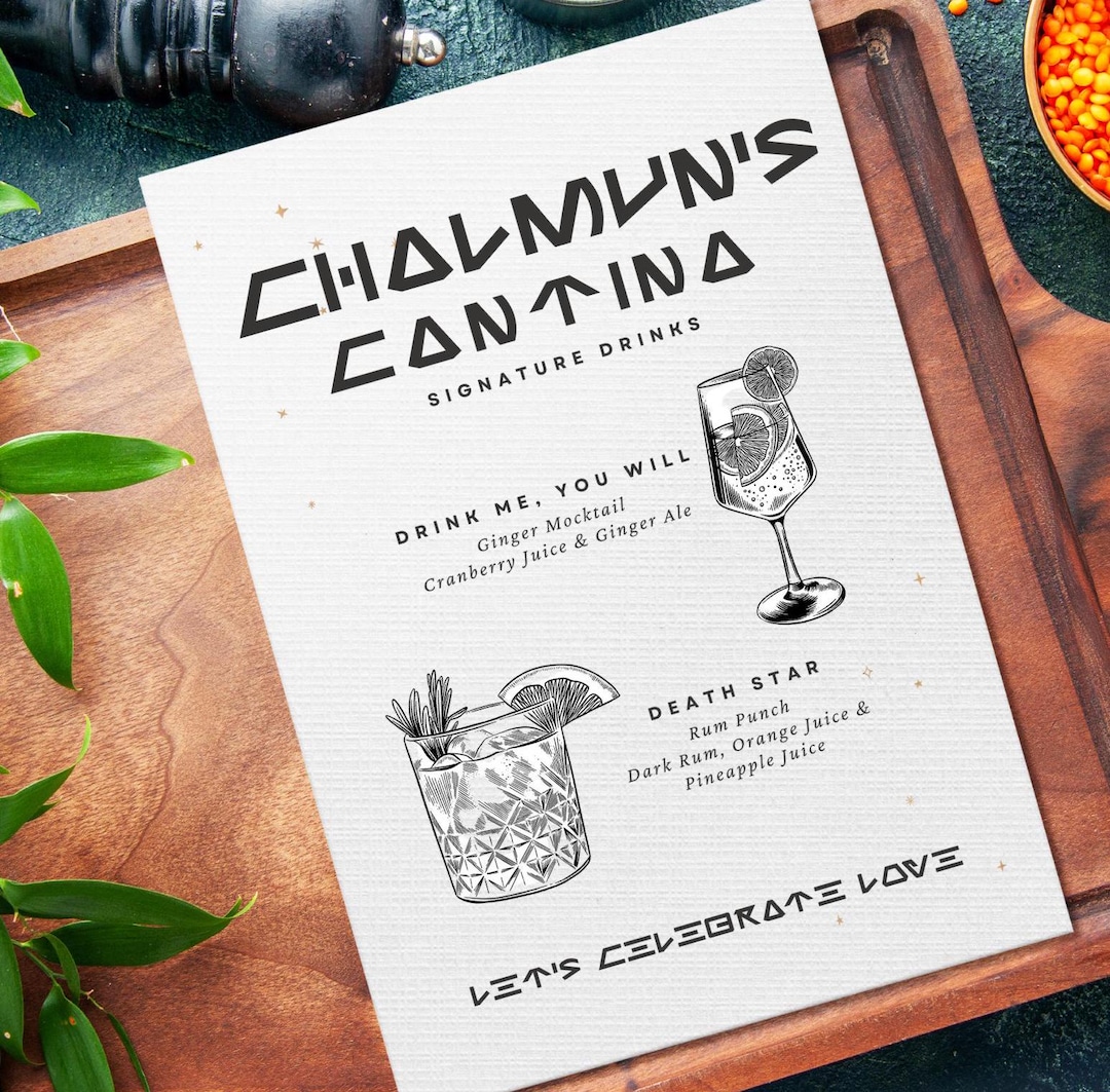Star Wars Drink Menu Template - Etsy