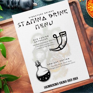Monster Hunter Drink Menu - Canva Template - Etsy