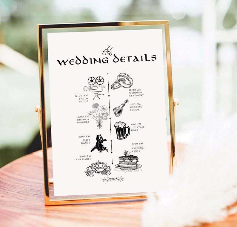 LOTR Wedding Timeline Template - Etsy
