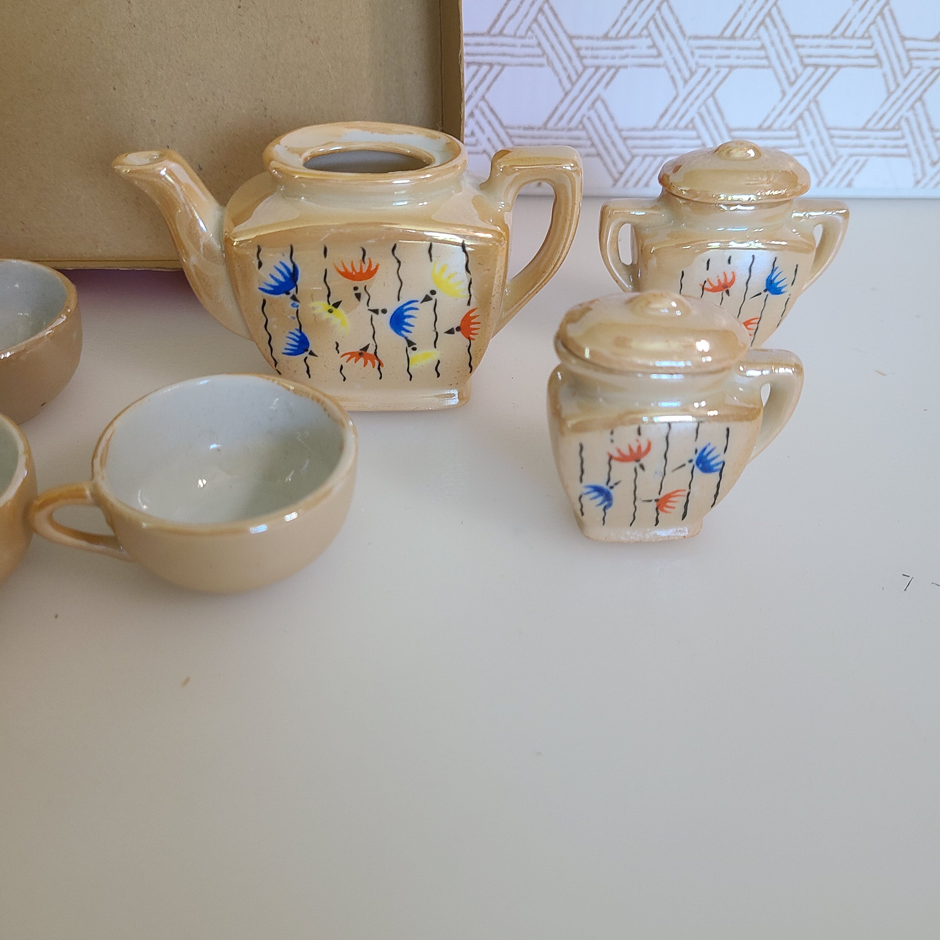 A Sonsco Product Miniature China Tea Set. Made in Japan. Serves 4 ...
