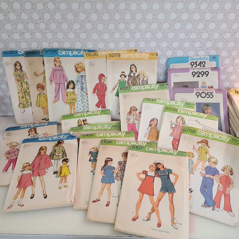 Multi Listing Vintage 60's 70's Simplicity Children's Clothing Sewing ...