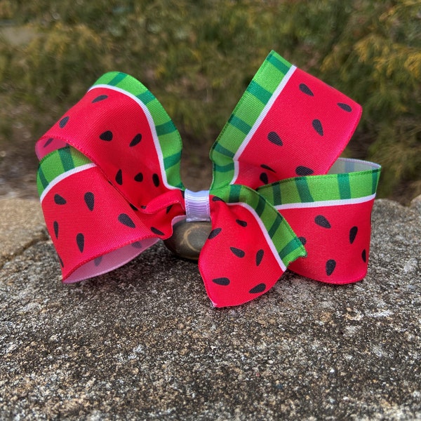 Watermelon Hair Bows - Etsy
