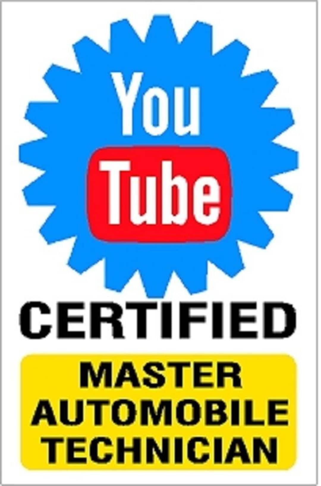You Tube Certified Master Automobile Technician NHRA NTPA Window ...