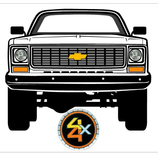Chevy Square Body Wall Art - Etsy