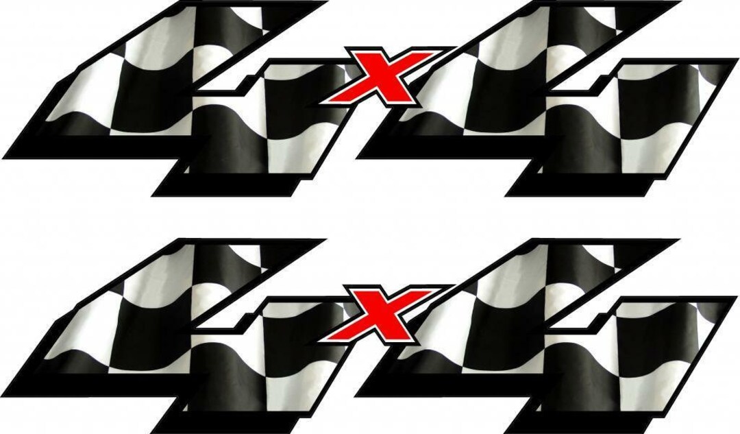 4X4 Checkered Flag Truck Bed Decal Sticker NHRA NTPA (one Pair) - Etsy