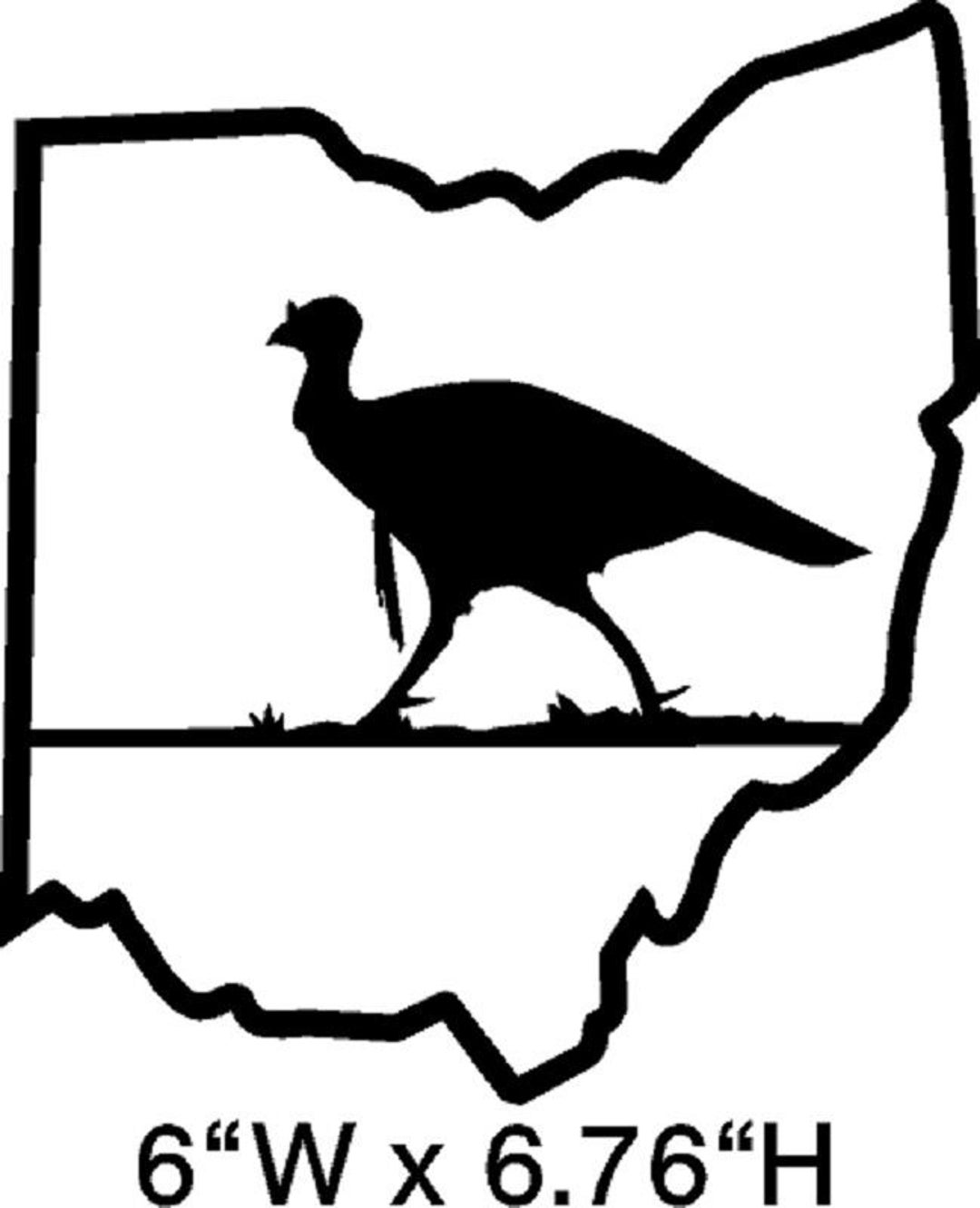 Ohio Turkey Hunting Sticker Decal (choose Color) Corn Hole Game NRANWTF ...