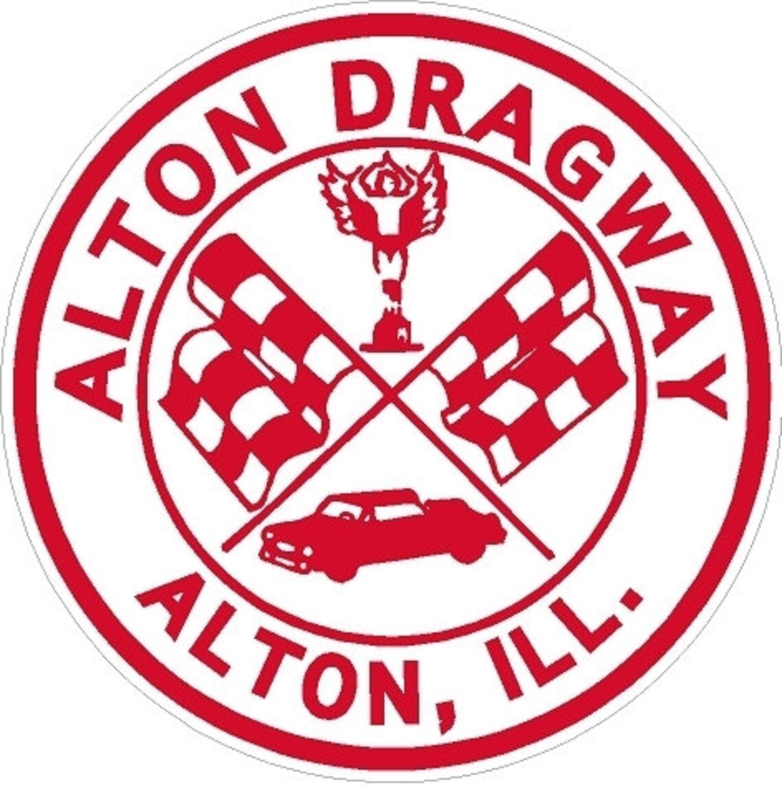 Alton Dragway Vintage Decal Sticer NHRA Drag Racing NHRA Rat Rod Street ...