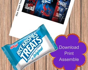 Spiderman Themed Rice Krispies Treats Custom Candy Party Birthday ...