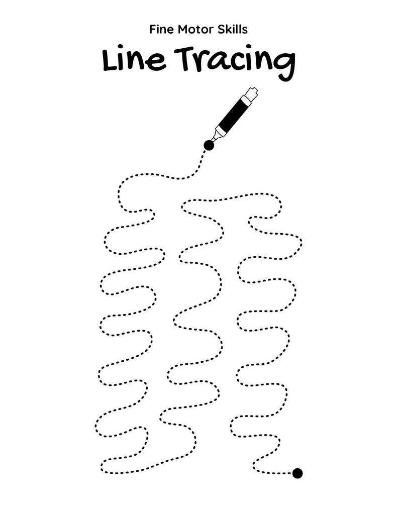 Fine Motor Work -line Tracing - Etsy