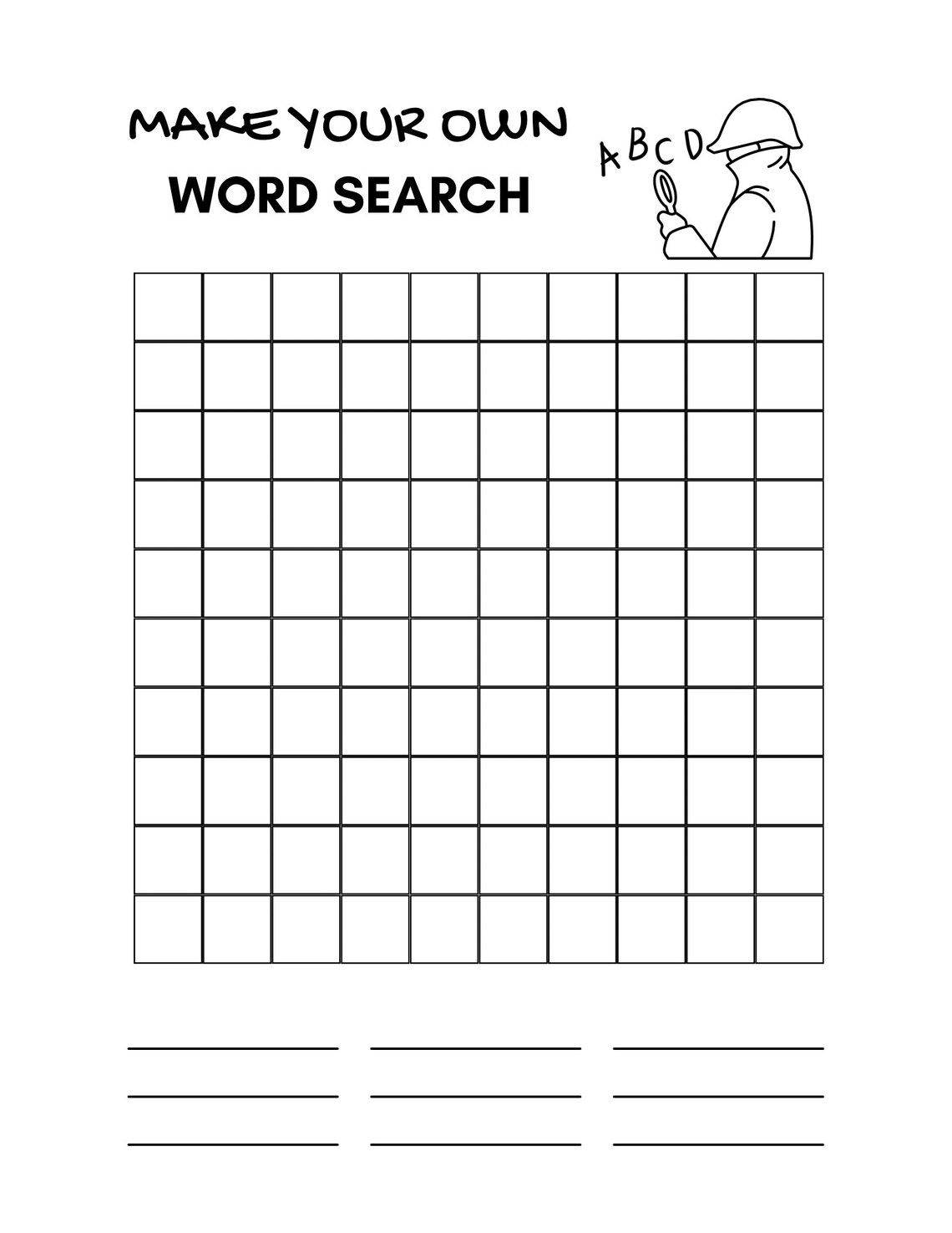 Create Your Own Word Search - Etsy