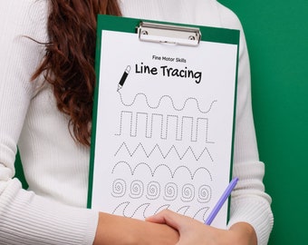 Shape Tracing/ Cutting/pin Pricking Montessori Fine Motor Pencil Grip ...