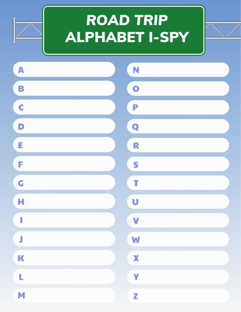 Road Trip I-spy - Etsy