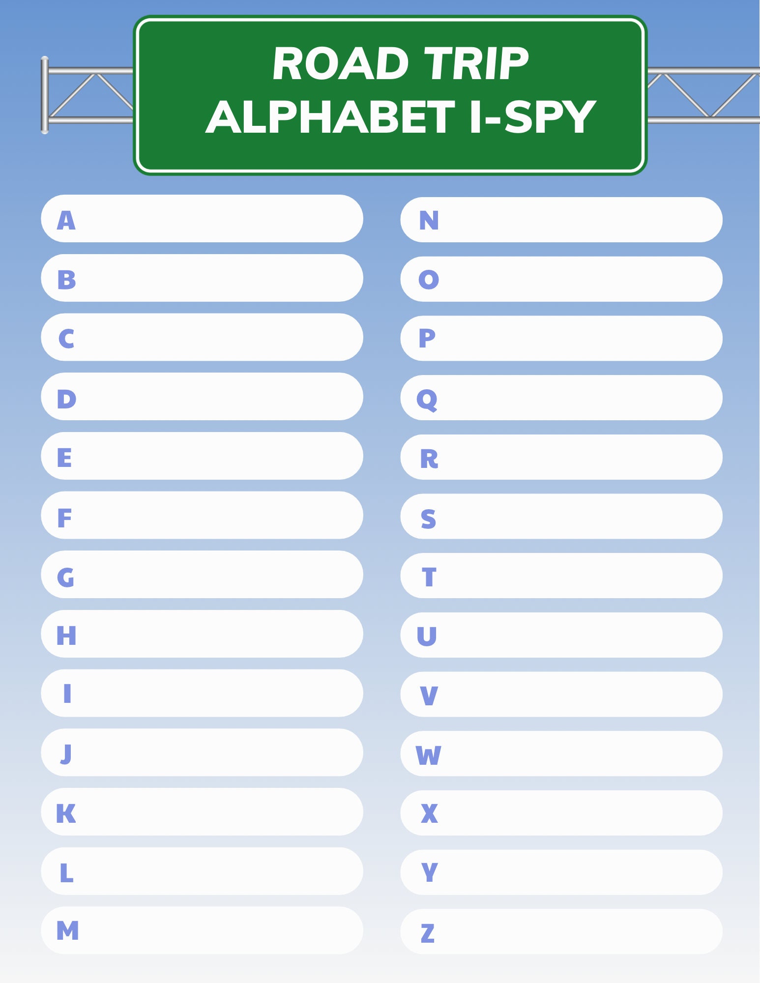 Road Trip I-spy - Etsy