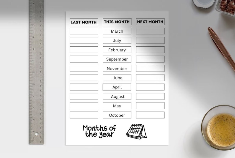 Learn the Months & Days - Etsy