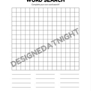 Create Your Own Word Search II - Etsy