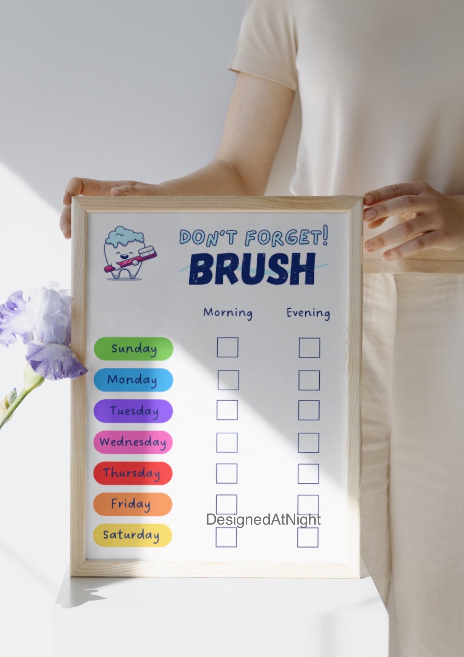 Tooth Brushing Chart - Etsy