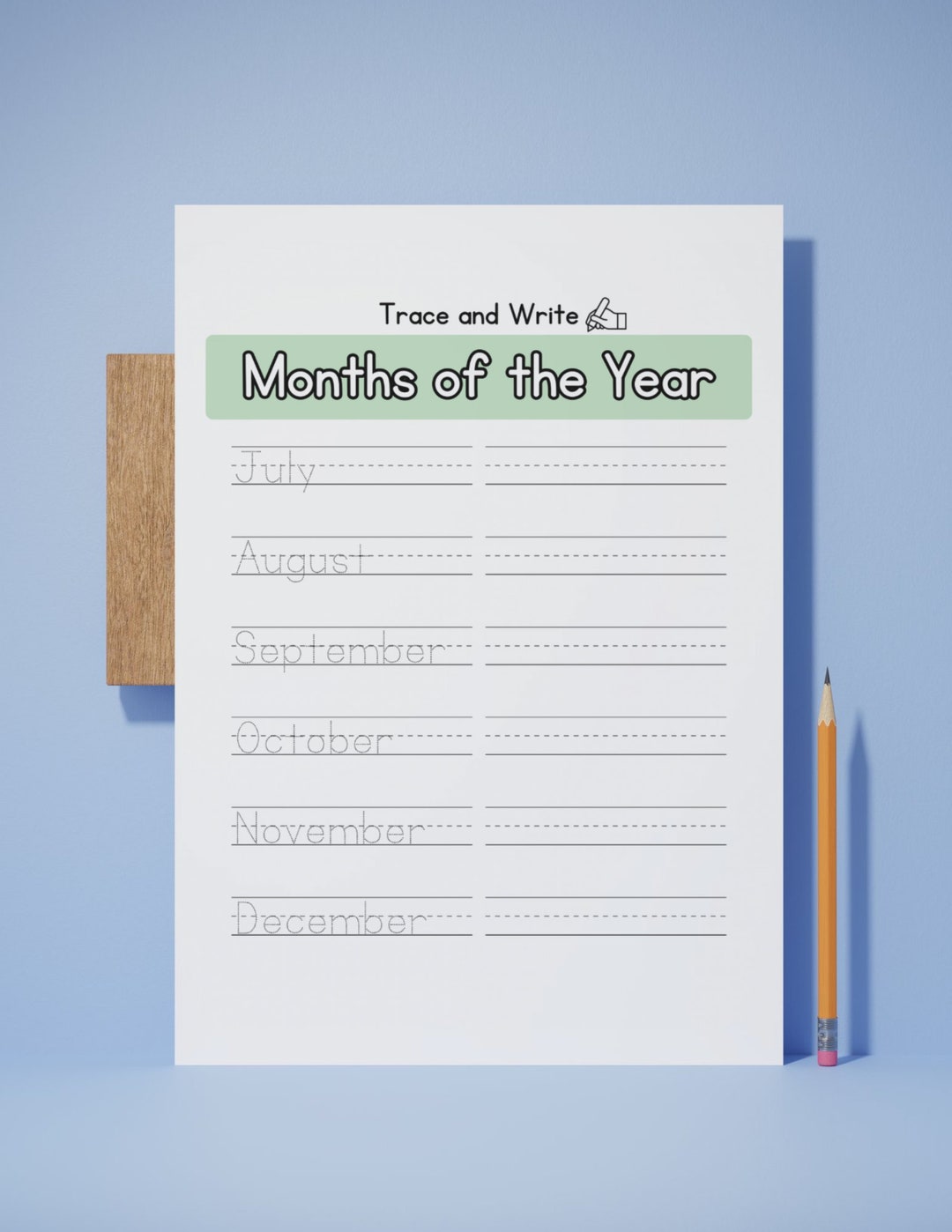 Practice Writing the Months - Etsy