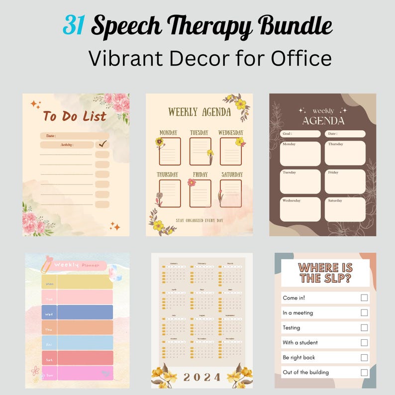 31 Speech Therapy Room Posters SLP Decor Prints Art Therapist Classroom ...
