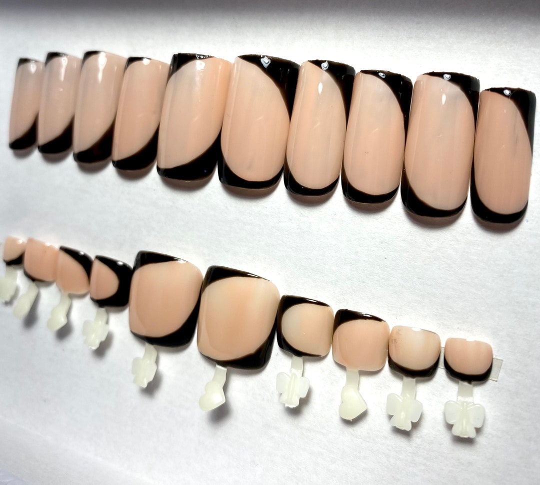 Press on Toe Nail and Finger Set | Square Nails | Luxury Press on Nails ...