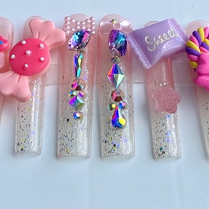 NEW| Kandy Krush | Press on Nails | Candy Nails | Kawaii Nails | Sugar ...