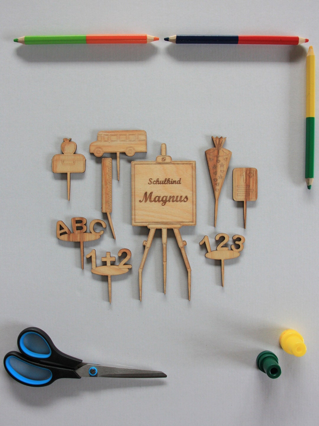9pcs Caketopper Cake Topper Cake Decoration Cake Figure School ...