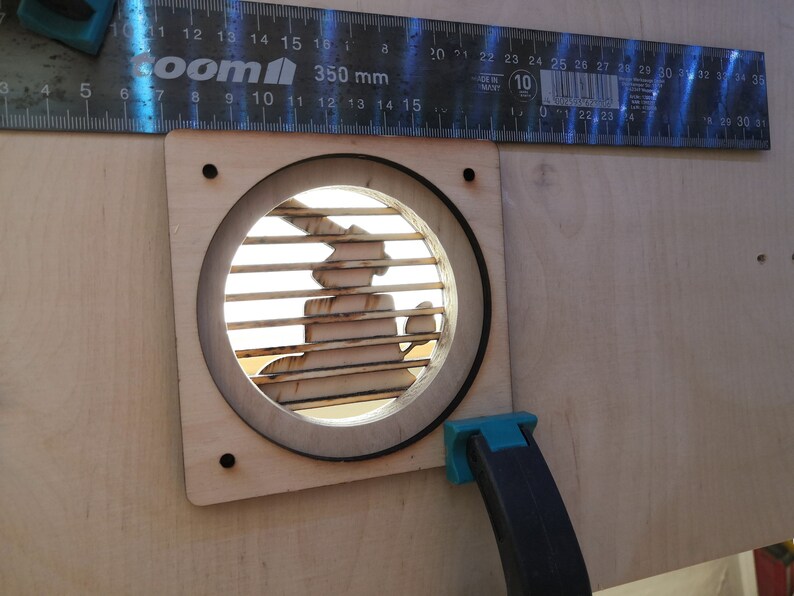 Laser Cutting Lightburn Plan Drawing - Fan Grille Fan Cover Perforated ...