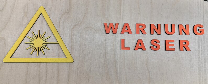 Laser Cutting Lightburn Plan Drawing Warning Laser Door Sign SVG DFX ...