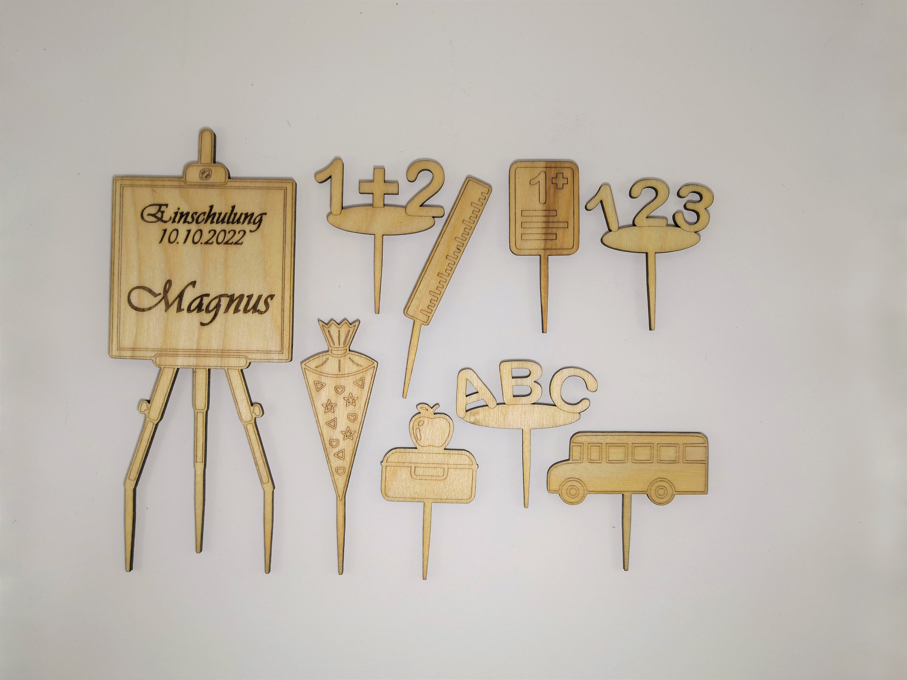 9pcs Caketopper Cake Topper Cake Decoration Cake Figure School ...