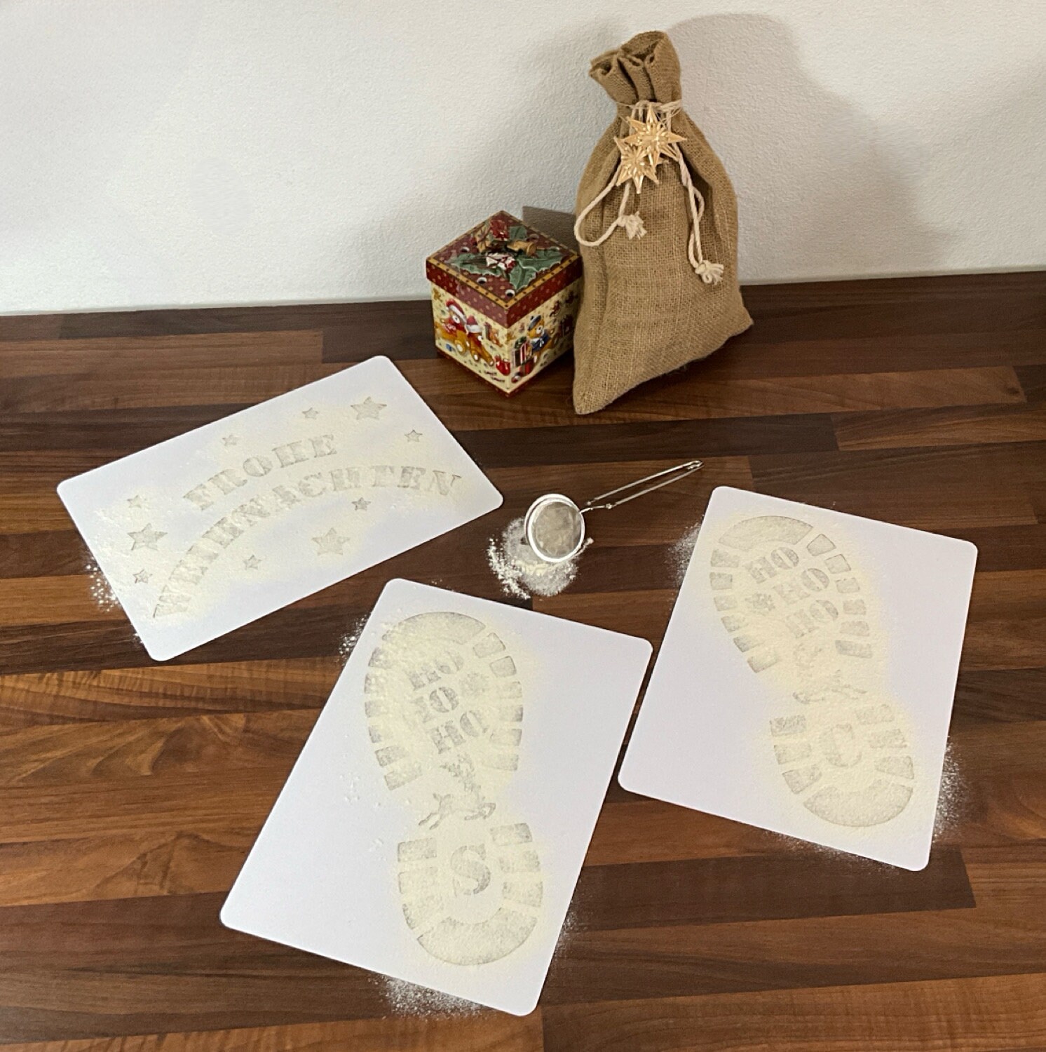 Laser Cutting Lightburn Plan Drawing - XMAS Santa Claus Stencil Shoes ...