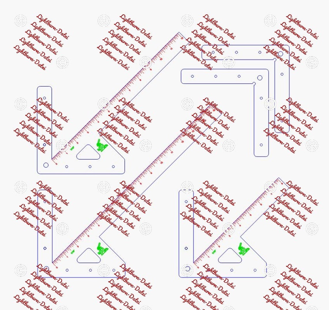 Laser Cutting Lightburn Plan Drawing - Inch Version - Centering Angle ...