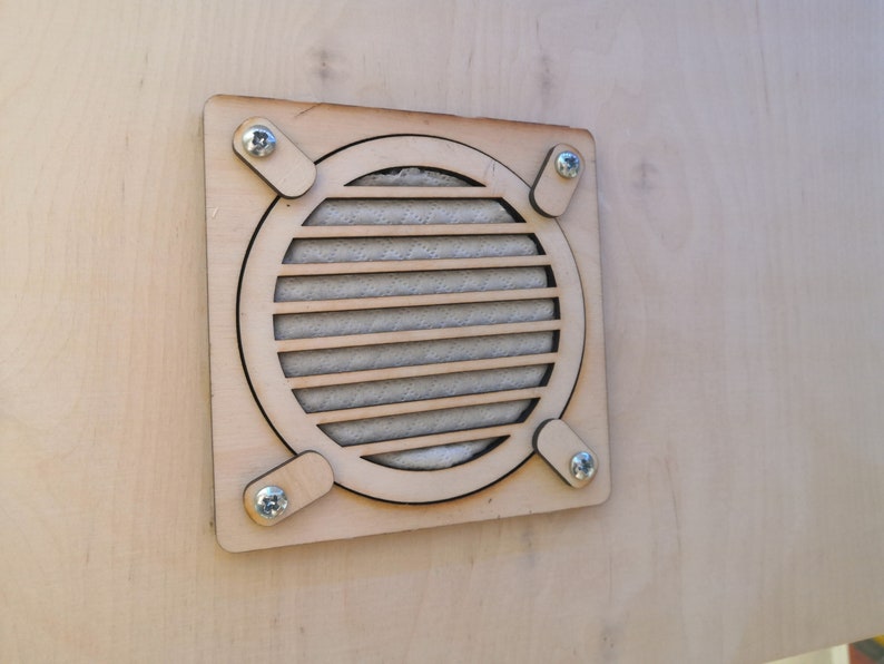 Laser Cutting Lightburn Plan Drawing - Fan Grille Fan Cover Perforated ...